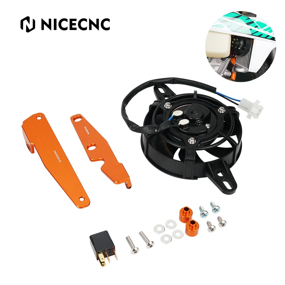 NiceCNC Cooler Radiator Cooling Fan Kit For KTM 250 300 350 450 500 EXC ...
