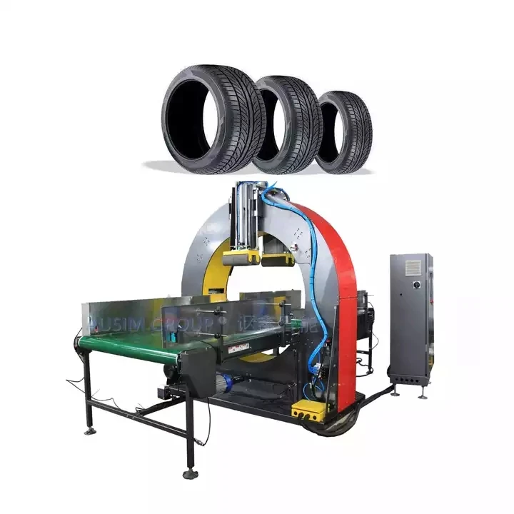 2020 New Model Automatic Tyre Tire Stretch Film Orbital Wrapper Packing ...