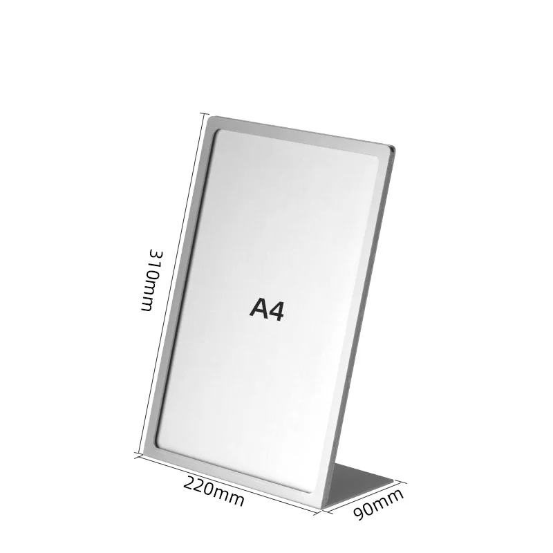 A5/A3/A4 Stainless Steel Menu Display Stand Holder Desktop Display Card ...