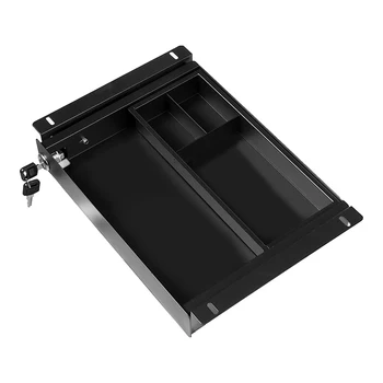 Jh-mech Under Desk Pull Out Drawer Black Office With Lock For Standing ...
