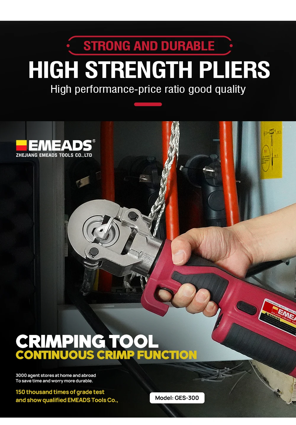 GES-300 PZ-300 Battery Hydraulic Crimping Tool Set