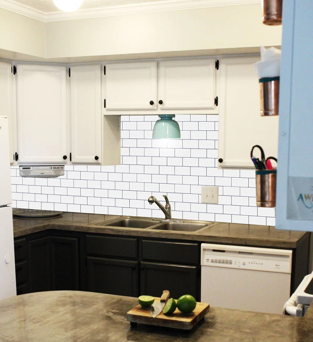 Vivid Tiles 2.5mm Thickness Peel and Stick Backsplash Wall Sticker for ...