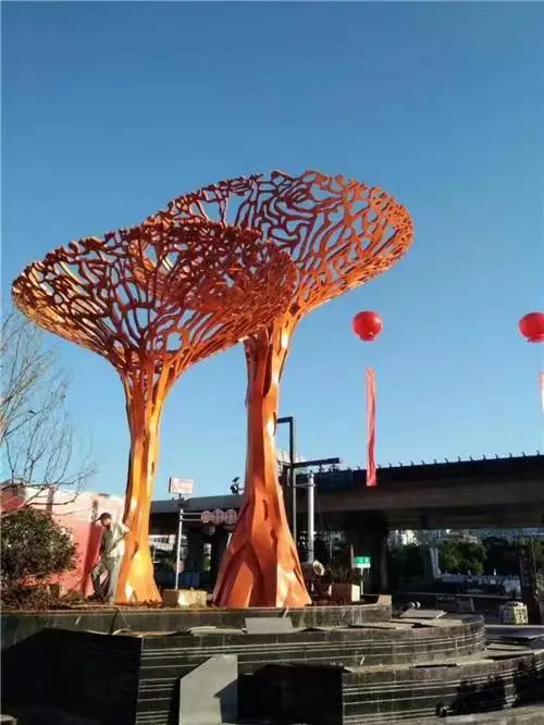 Popular New Corten Steel Tree Sculpture Design For Decoration - Buy ...