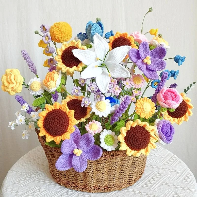 Hand Knitted Flowers - Perfect for Valentine's Day Gifts