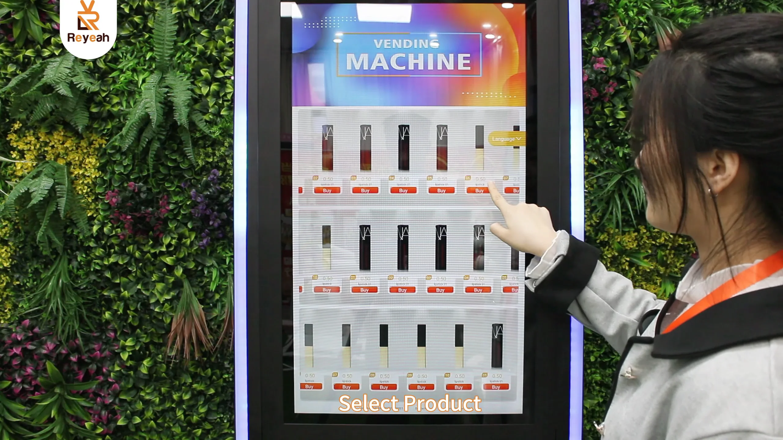 Women Beauty Lashes Vending Machine For False Lahes Wall Mount Touch ...