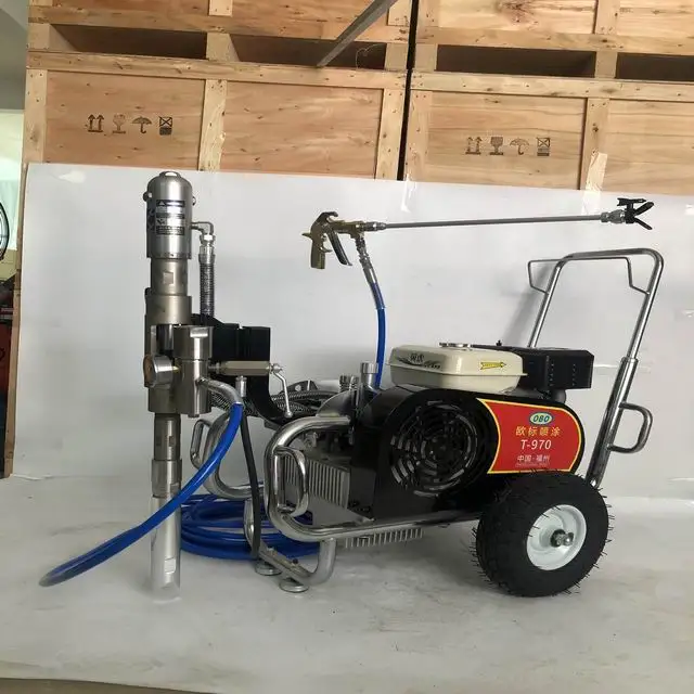 T-970 12l/min Heavy Putty Plaster Electric Airless Paint Sprayer Spray ...