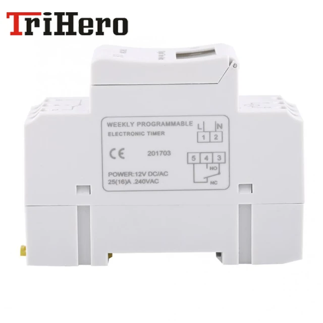Din Rail Programmable Digital Timer Switch - Eco-friendly