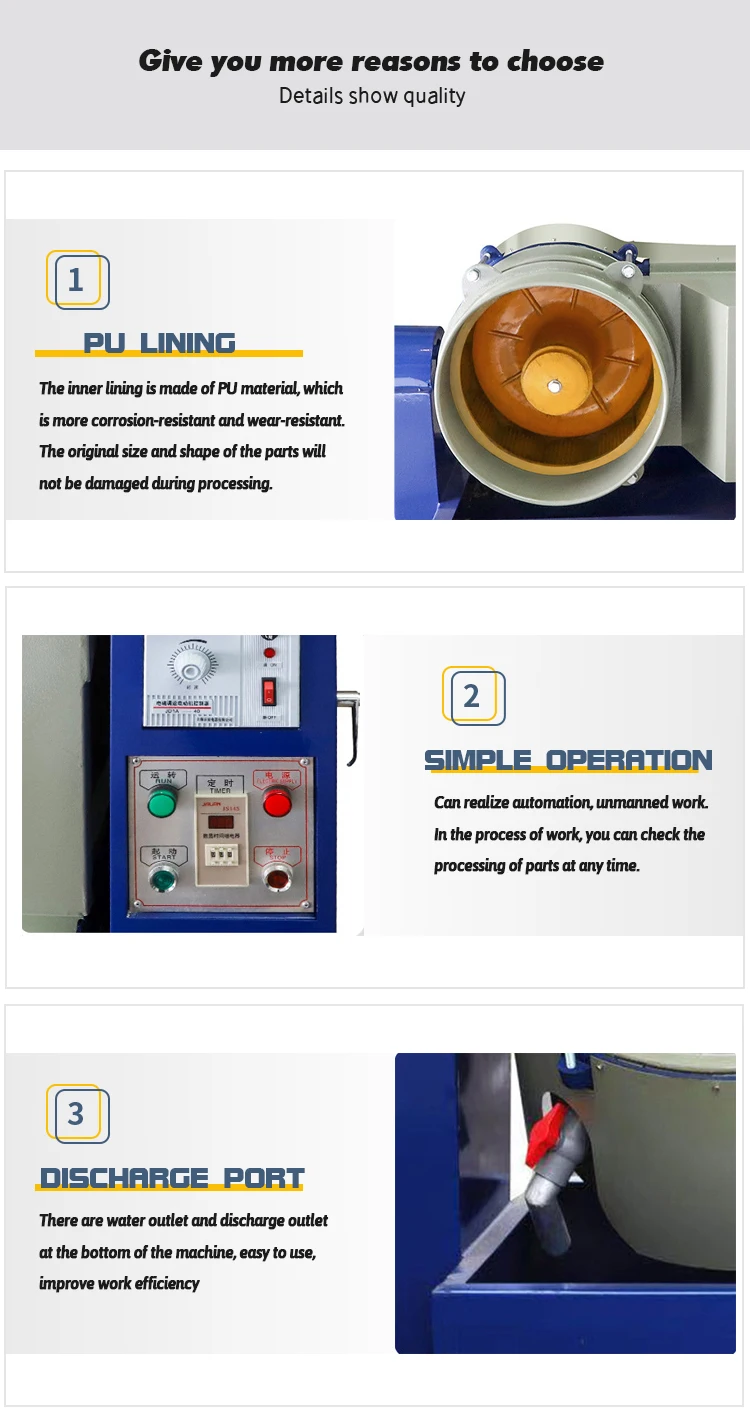 Professional Custom Metal Parts Polishing Deburring Machine Centrifugal ...