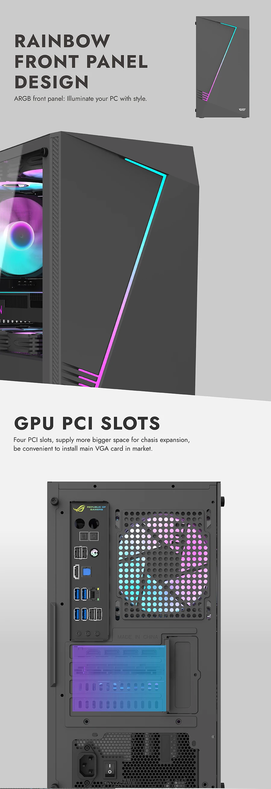 Darkflash Al390 Factory Oem Custom Computer Pc Case Gaming Cabinet ...