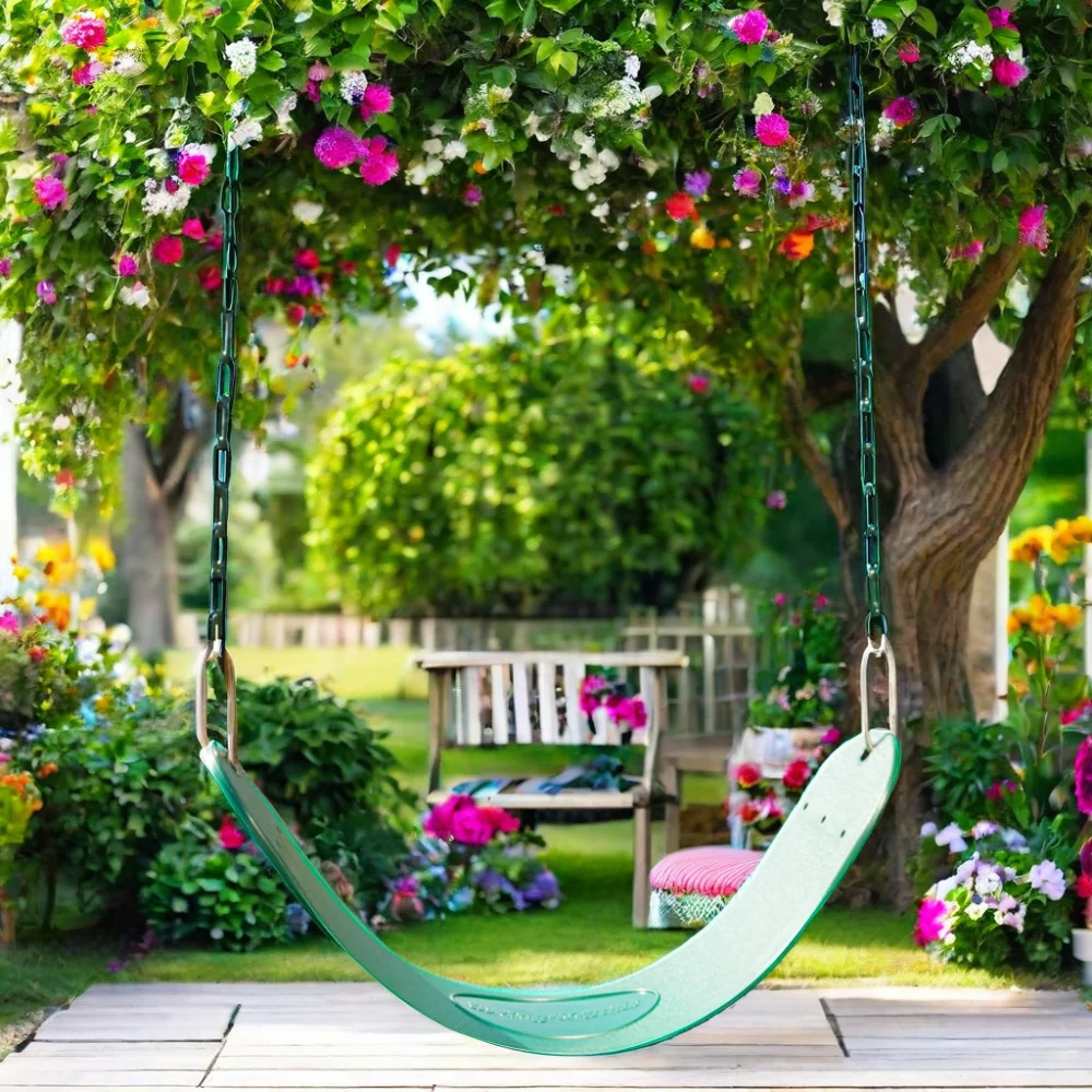 Outdoor Playground Swing Set Heavy-duty Swing Seat And Chain For Tree ...