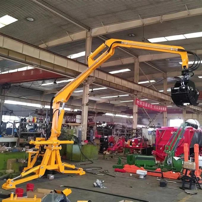 Forestry Tractor Hydraulic Mounted Logging Crane - Buy Logging Crane ...