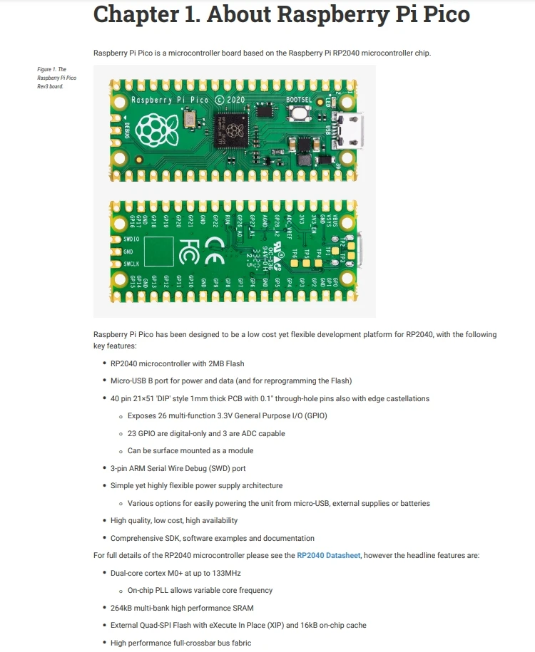 RASPBERRY PI PICO H RP2040 SC0917 Raspberry Pi Evaluation Boards ...