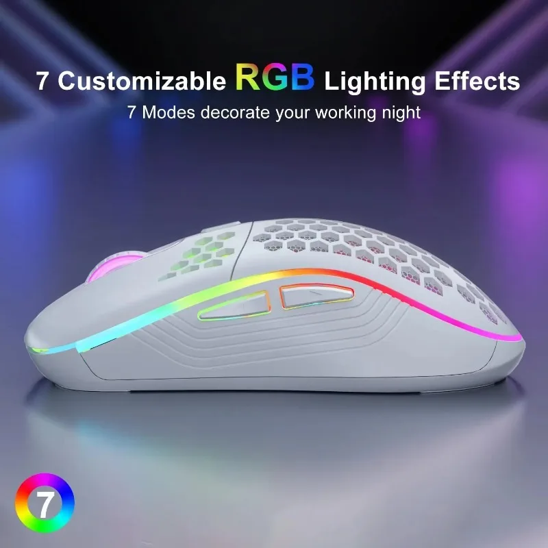 TMICE Gaming Mouse - 7200 DPI, Ergonomic, and Rechargeable