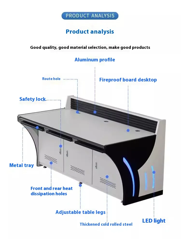 LED Command Center Monitoring Console Desk Operations Table Workstation ...