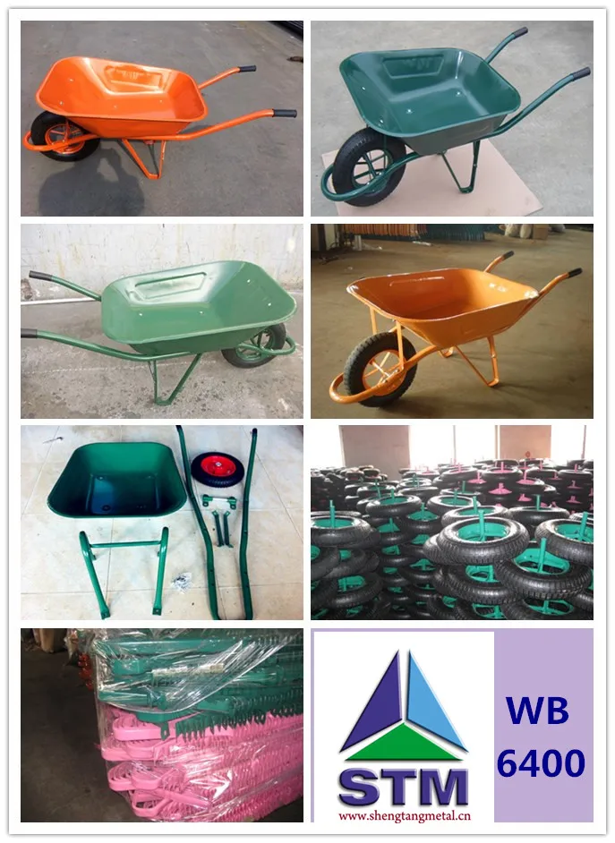 Wb6400 Load Capacity Meatal Tray Wheelbarrow - Buy Trolleys cart carts ...