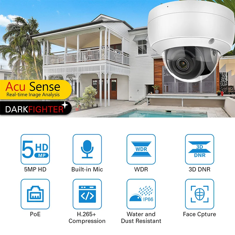 HIK Poe Night Vision Camera - 4MP 8MP Colorvu Surveillance