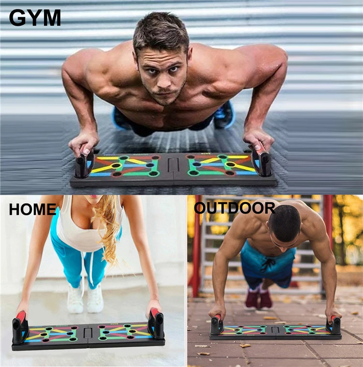 Foldable 12 In 1 Train Gym Fitness System Push Up Plate Workout ...