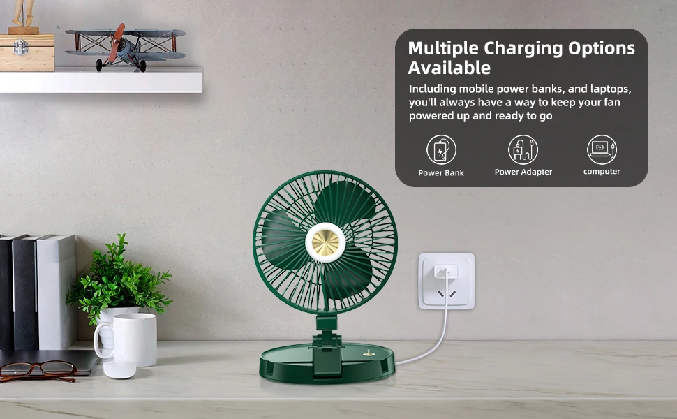 Factory Wall Mounted Rechargeable Wireless Fan With Built-in Battery ...