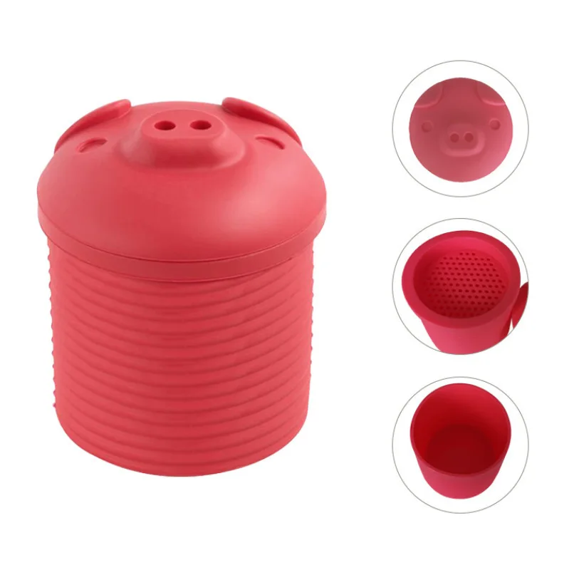 Cartoon Pig Silicone Oil Fat Grease Container Creative Piggy Shape Oil ...