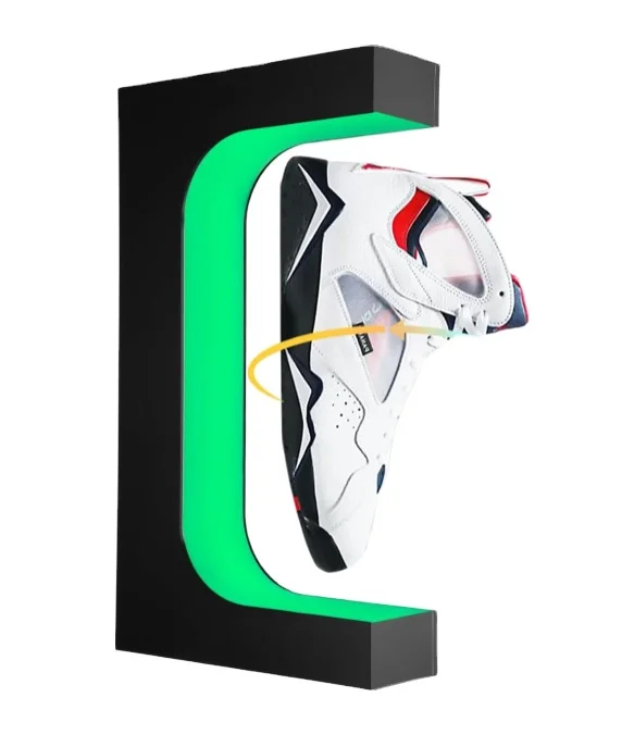 Acrylic Suspended Magnetic Floating Shoe Display, 360-degree Rotating ...