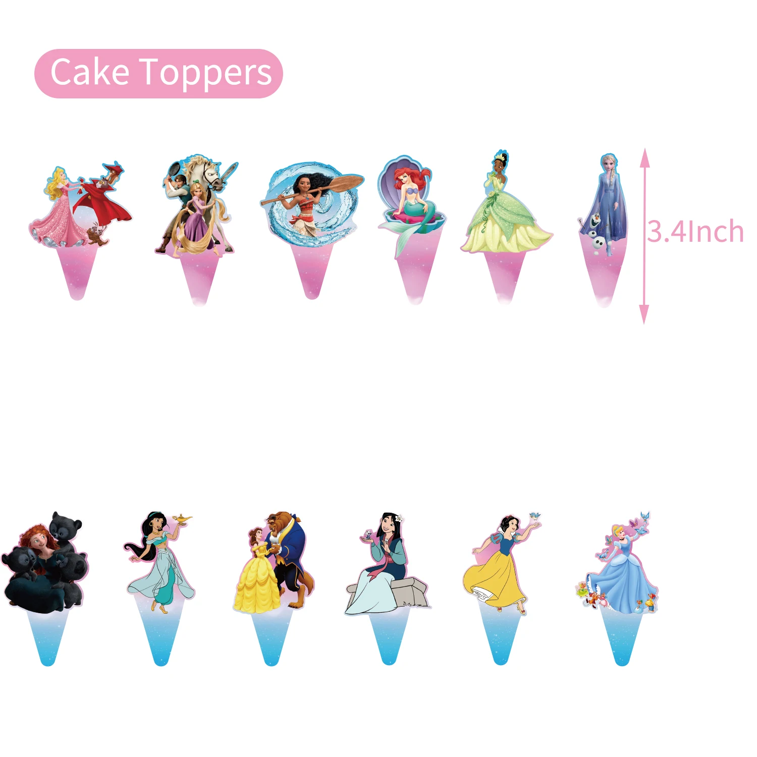 Happybro Seven Princesses Theme Party Decorations Seven Princesses ...