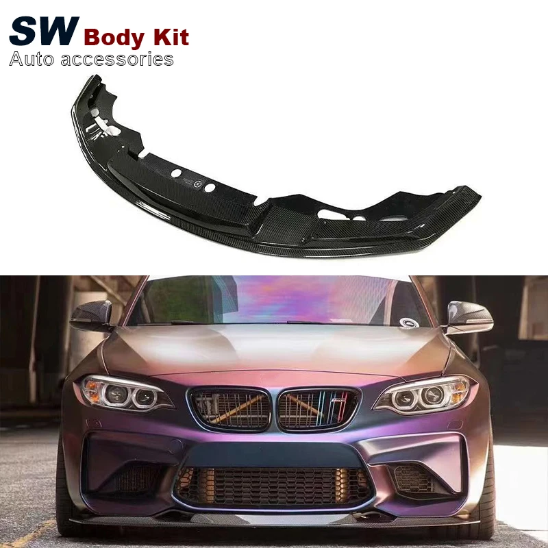 MTC Style Carbon Fiber M2 F87 Front Lip for BMW F87 M2 M2C Front Bumper ...