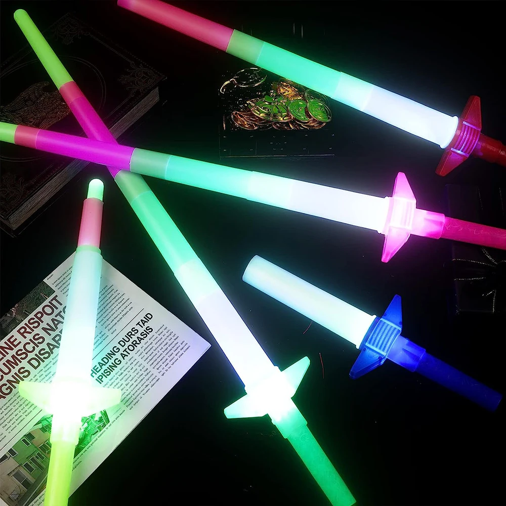 27" Extension-type Multicolor Led Light Glow Sword Telescopic Plastic ...