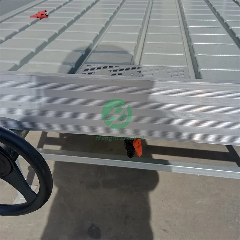 Drain Table Hydroponic Movable Flood Rolling Growing Table