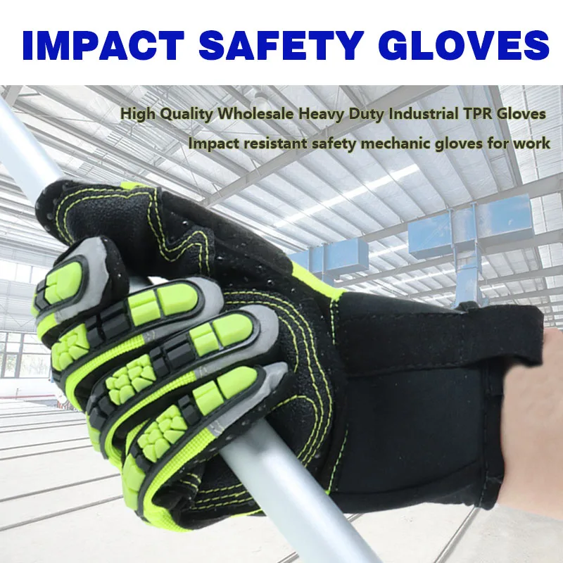 Tpr Anti Slip Construction Industrial Protective Guantes Safety ...