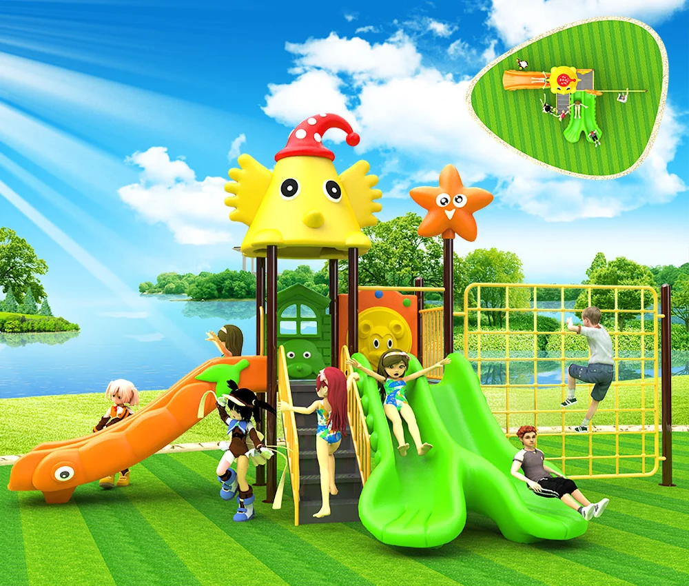 Boundless Playtime Medium-sized 76 Pipes Kids Slides Outdoor Playground ...