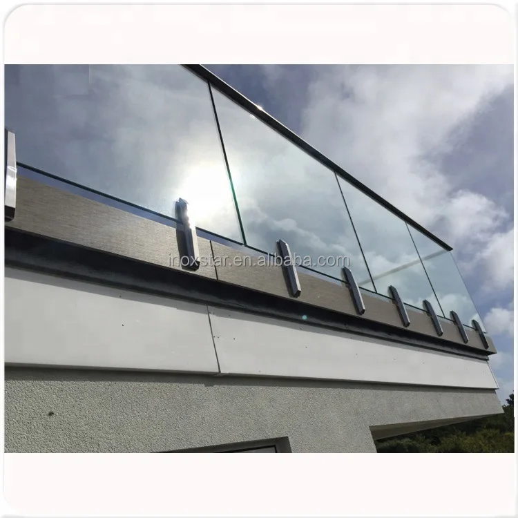 Stainless Steel Staircase Glass Balustrade Spigot Side Mounted Railing ...