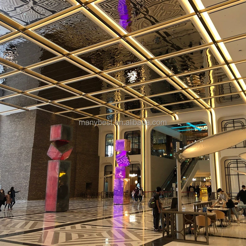 Stainless Steel Mirrored Ceiling Panels for Luxury Hotels