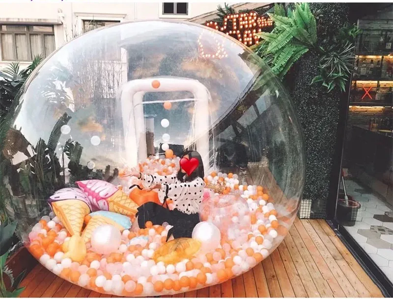 Outdoor Single Tunnel Inflatable Transparent Bubble Tent Pvc Hotel ...