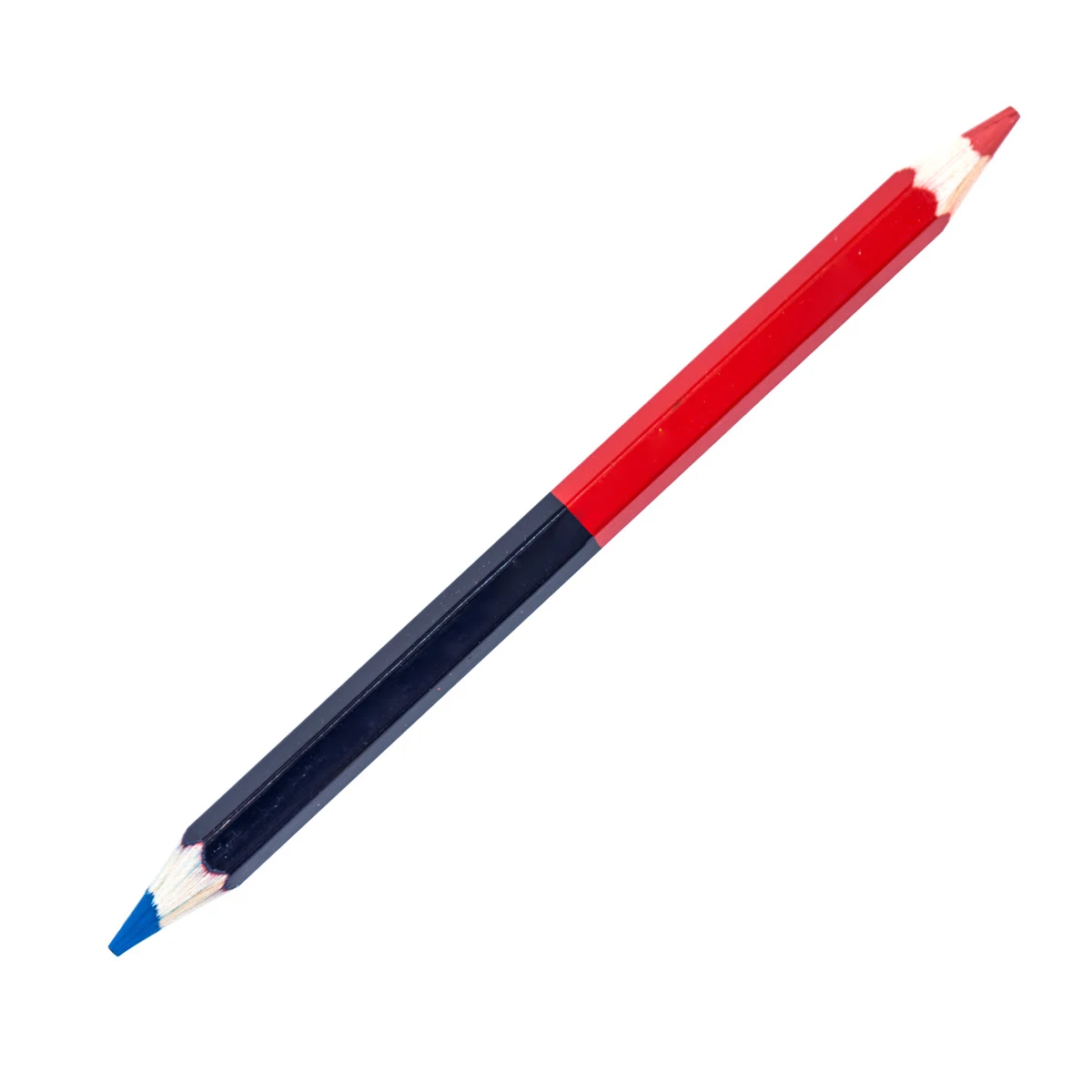 Wooden double tip bi- color pencil twin color pencil red and blue for ...