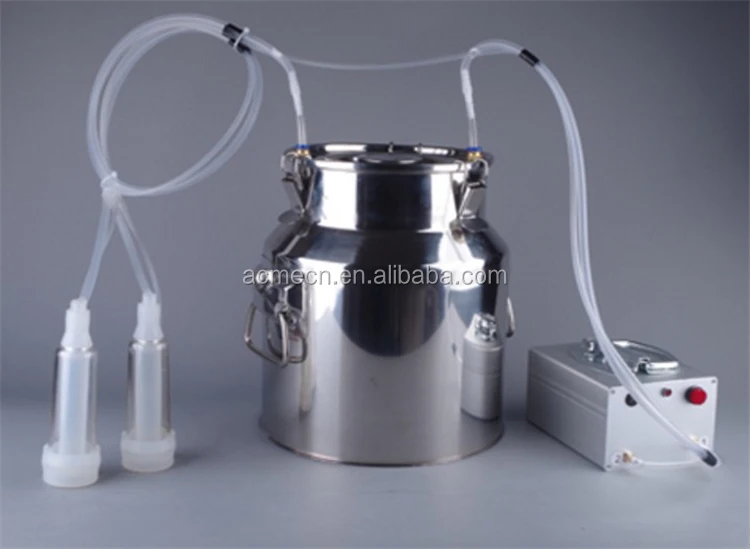 14L Portable Goats COW Milker Hand Operated Cattle Milking Machine for ...