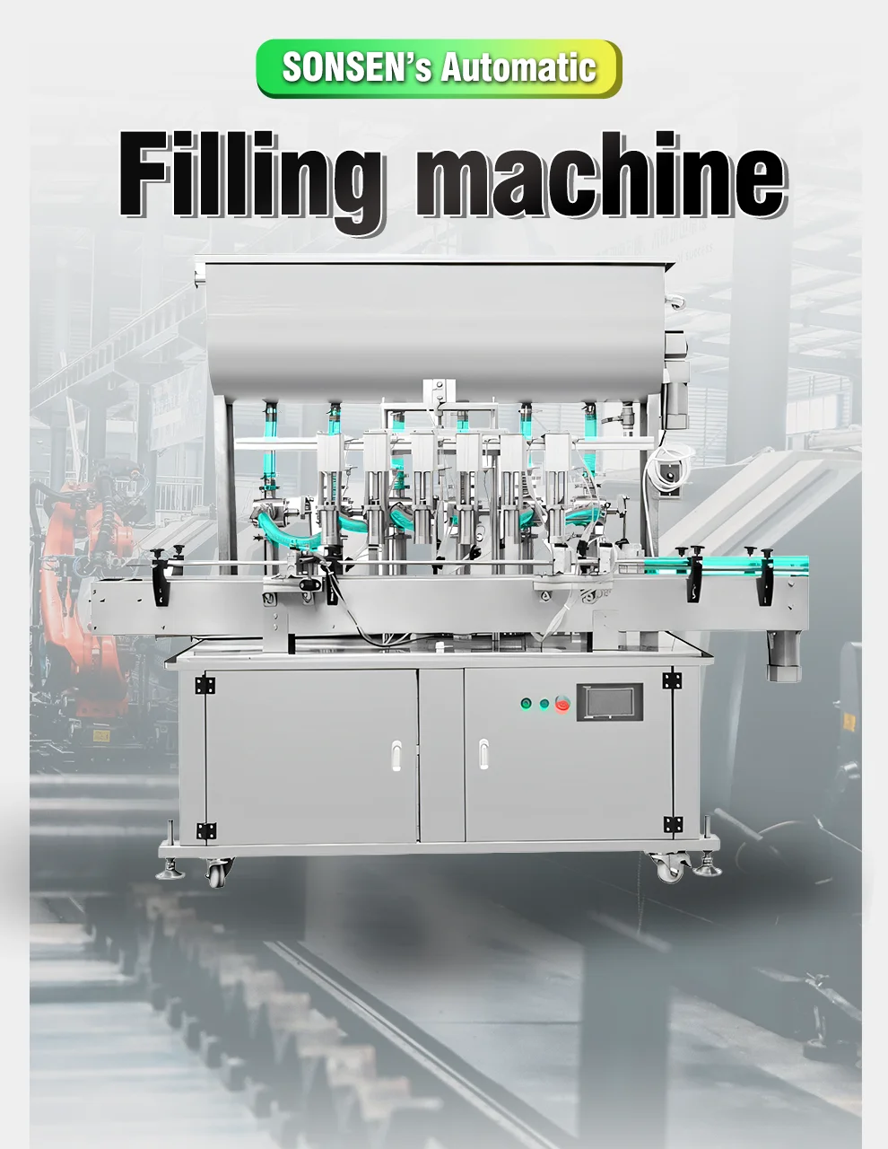 Automatic Six-Head Filling Machine for Liquid Beverages