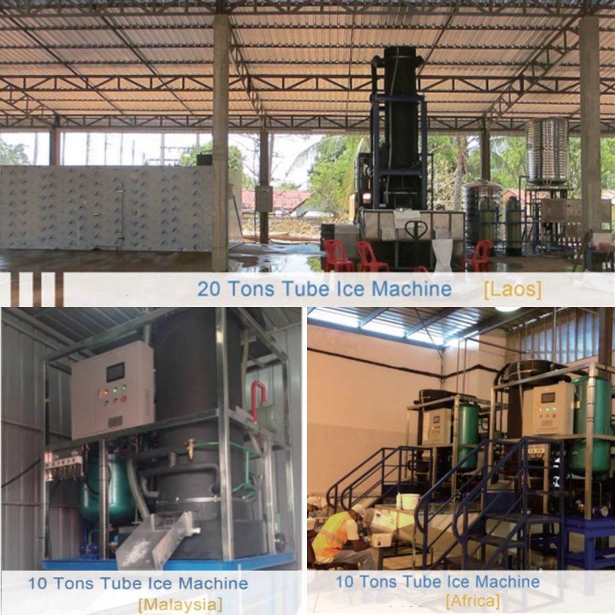 Industrial Big 5t Dry Ice Tube Making Block Machine Brine Block Maker ...