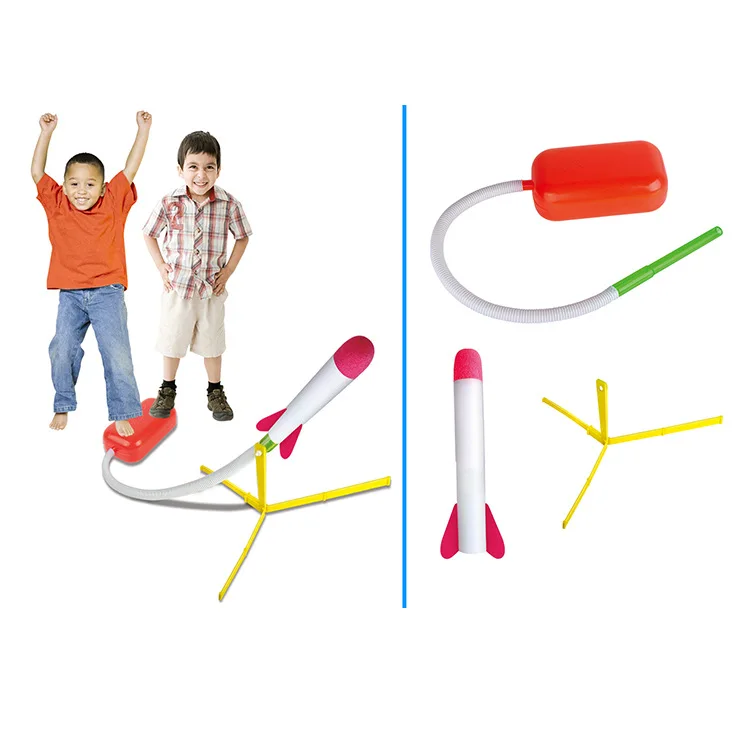 Stomp With 3 Rockets Launcher Rocket Outdoor Flying Game Stomp Rocket ...