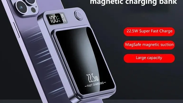 10000 Mah Magnetics Wireless Power Bank Portable Power Station Large ...