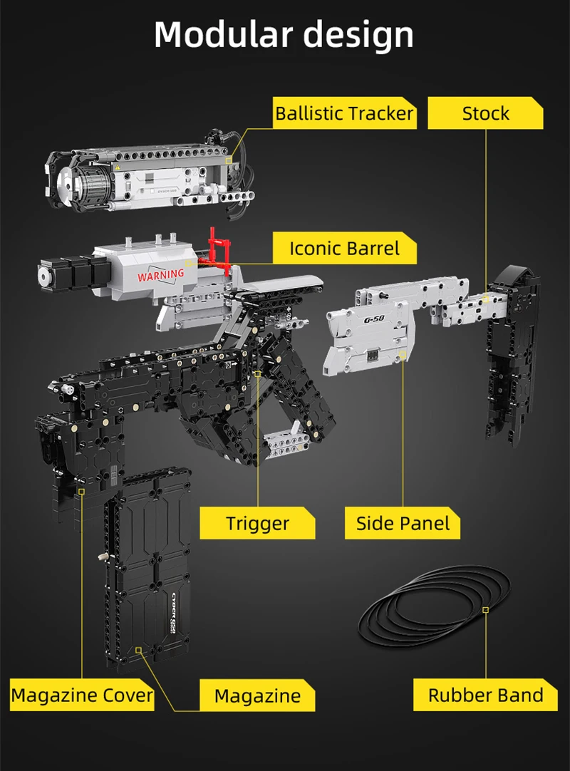 Cada Swat Military Weapon G58 Submachine Gun Model Building Blocks City ...