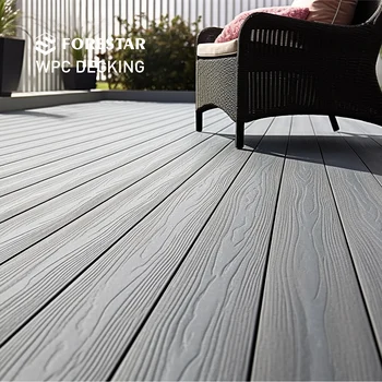 New Technology Veranda Solid Wpc Terrace Outdoor Floor Wpc 3d Embossed Composite Decking For ...