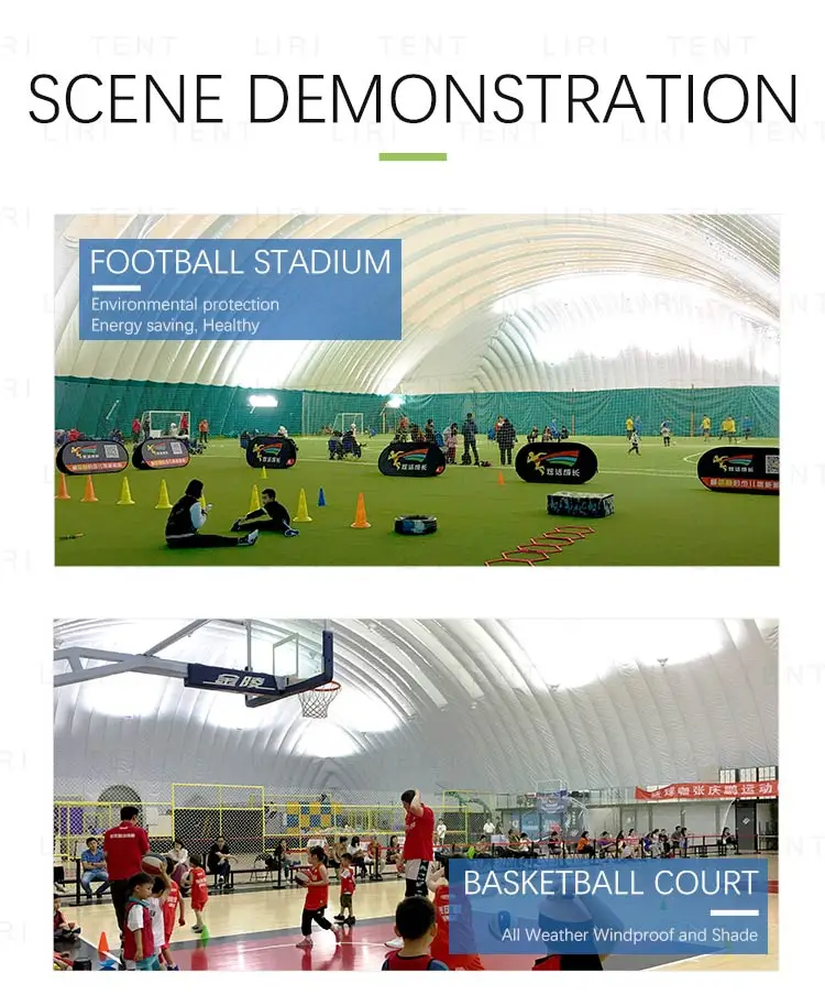 Large Inflatable PVDF Membrane Structure Football Air Dome Tent for Sale