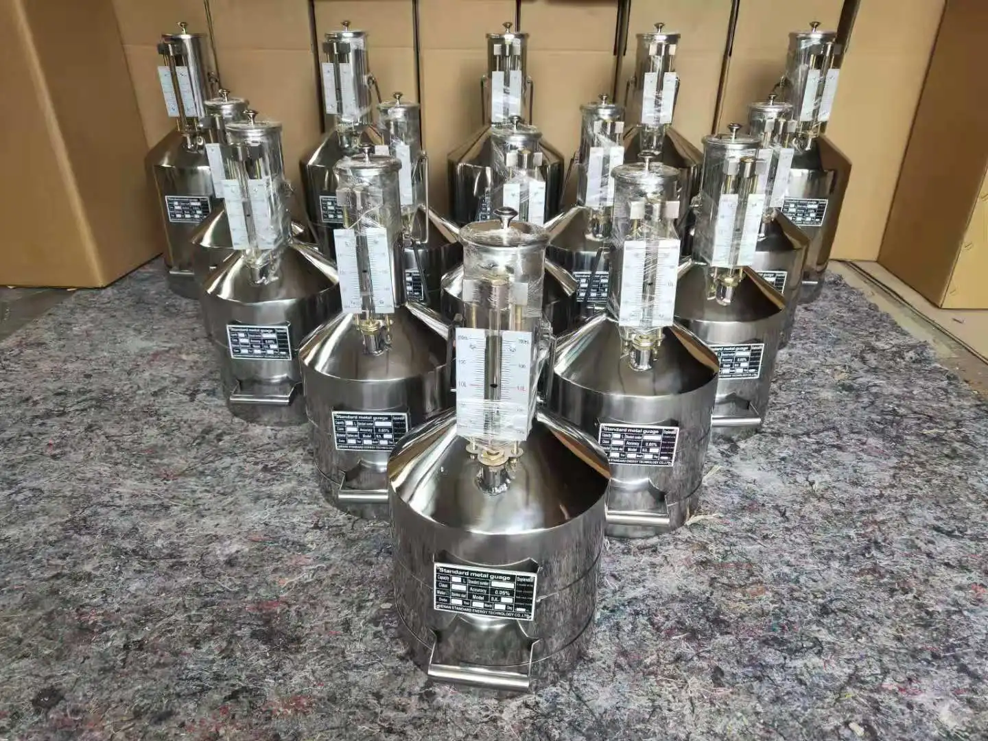 Stainless Steel Prover Tank 20L with Metal Gauge Calibration - Accurate ...