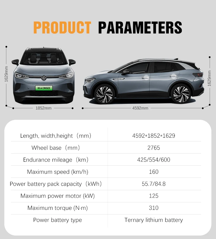 2023 Faw Volkswagen Id4 X Electrical Suv With 4 Wheel Leather Seat ...