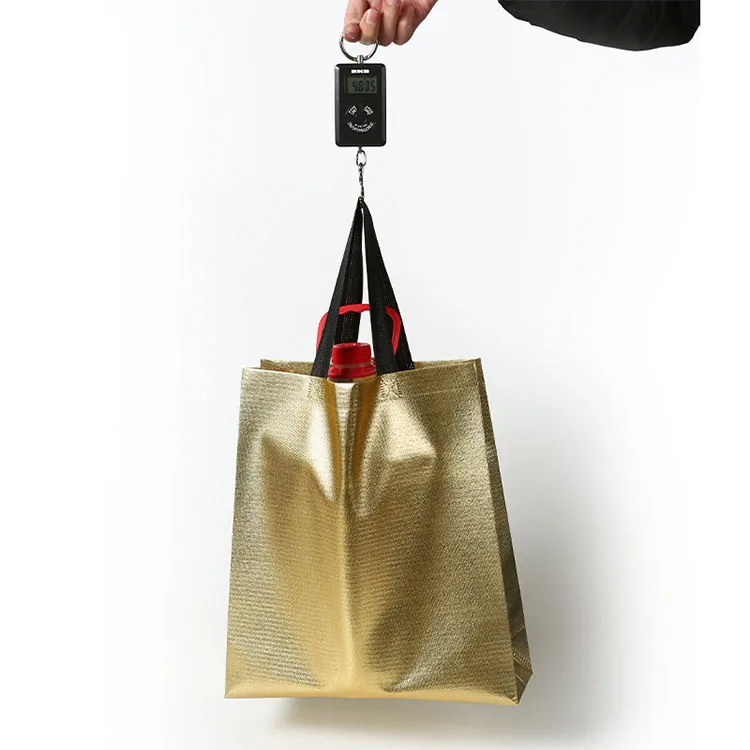 Customized Logo Laminated Laser Non Woven Bag Reusable Shiny Printed ...