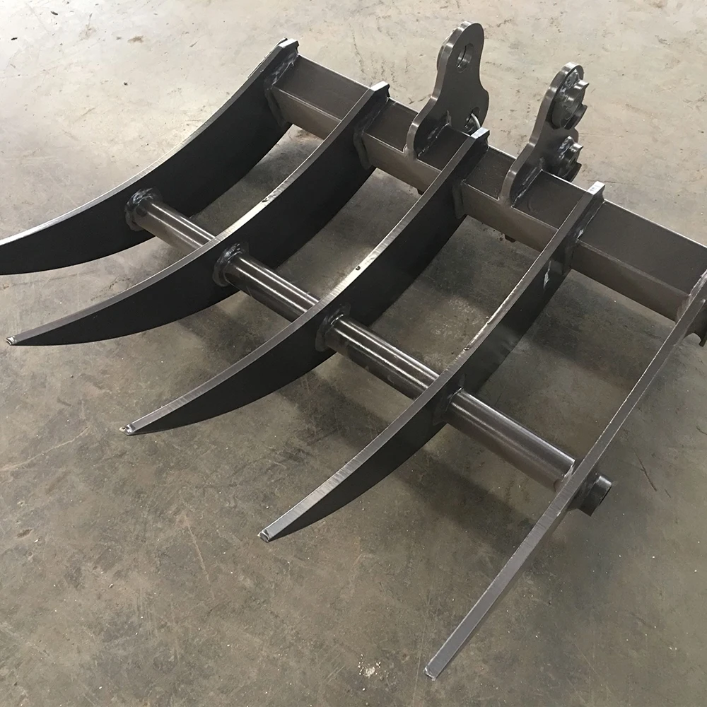 Mini Excavator Root Rake Attachment - Efficient Raking