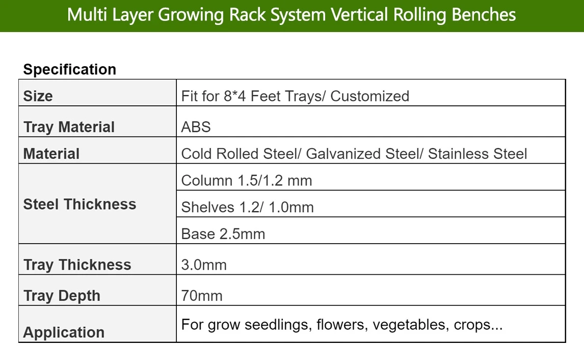 Hydroponic Mobile Grow Rack System Horticulture Vertical Grow Rack With ...