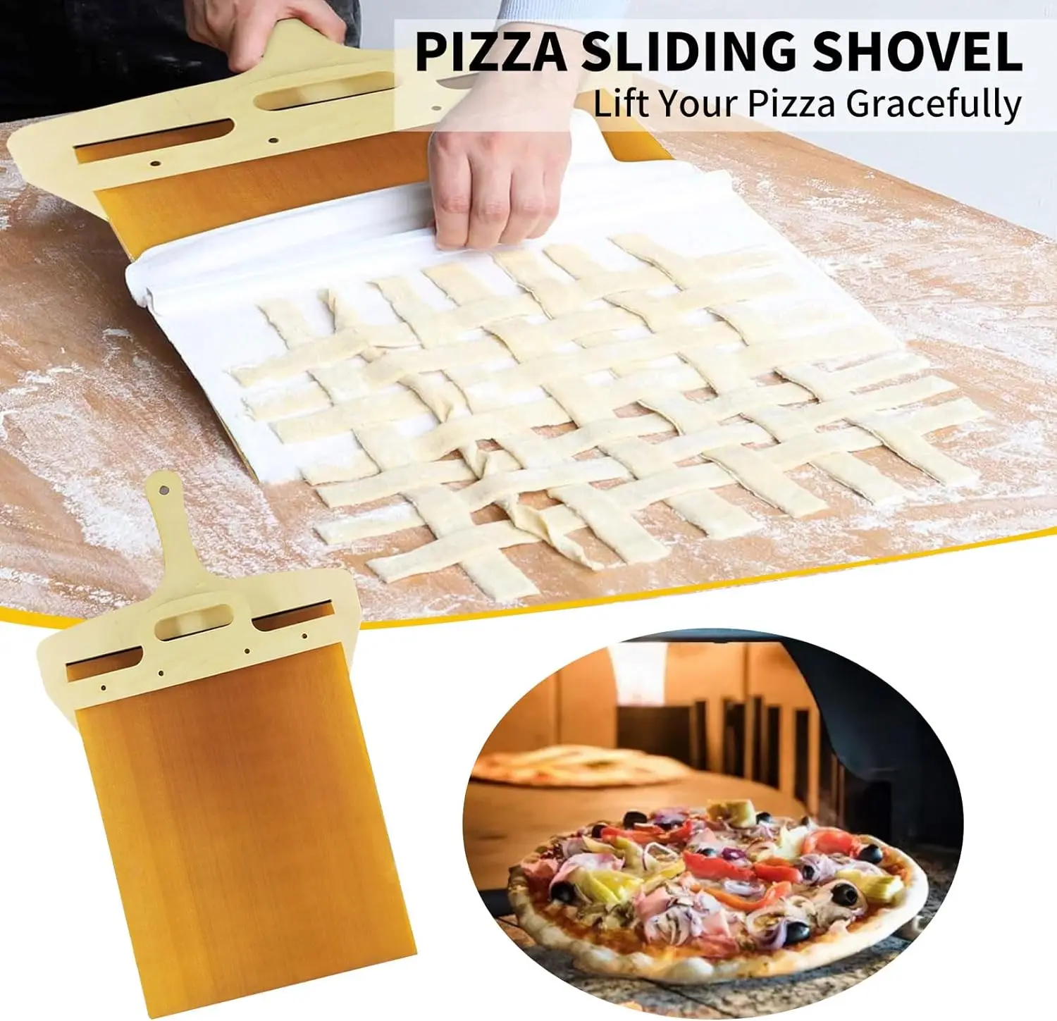 Sliding Pizza Peel Pala Scorrevole Pizza Paddle With Handle Sliding ...