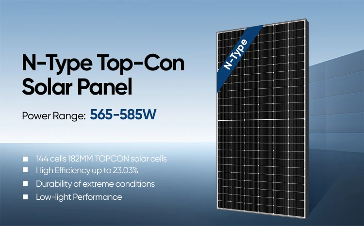 High Efficiency Solar Panels Topcon Monocrystalline Solar Power ...