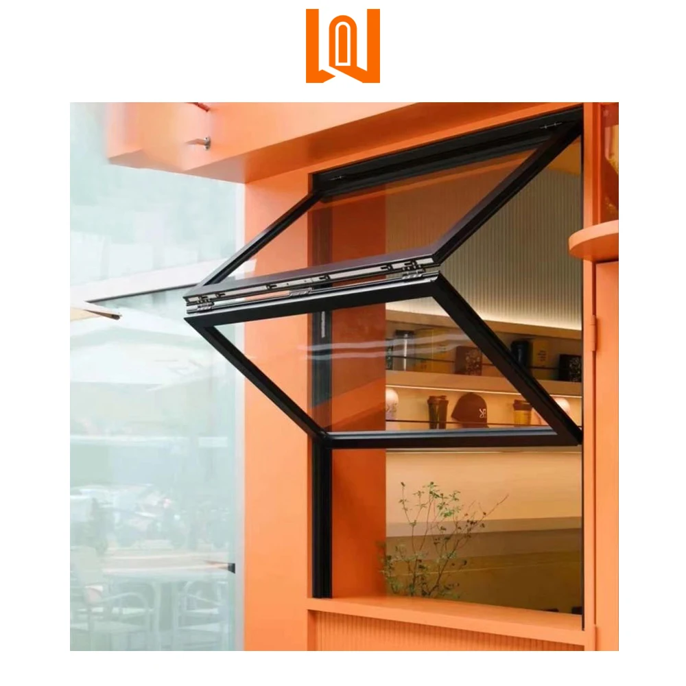 Aluminium Customize Kitchen Bi Fold Window Vertical Top Folding Glass ...